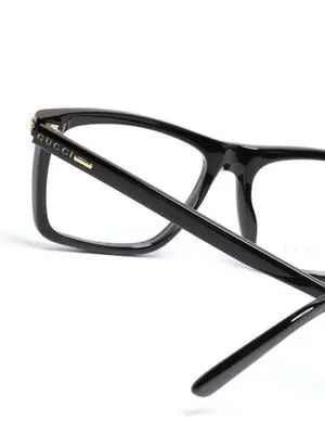 Gucci Logo Rectangle Eyeglasses - Black