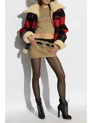 Dsquared2 Distressed-effect Mini Skirt - Neutrals