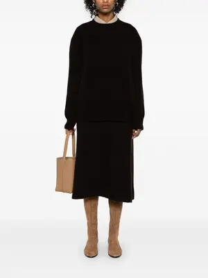 THE ROW Ivaanka A-line Skirt - Brown