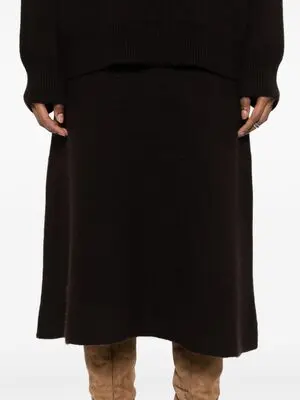 THE ROW Ivaanka A-line Skirt - Brown