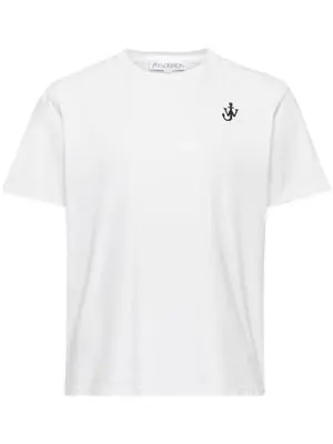 JW Anderson Anchor-embroidered T-shirt - White