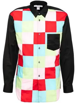 Comme Des Garçons Checked Shirt - Black