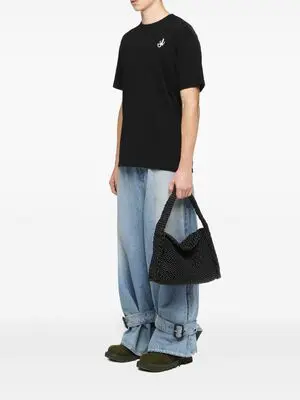 JW Anderson Anchor-embroidered T-shirt - Black