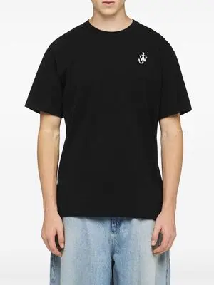 JW Anderson Anchor-embroidered T-shirt - Black