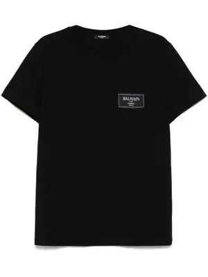 Balmain Logo-tag T-shirt - Black