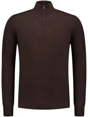 ZANONE Half-zip Sweater - Brown