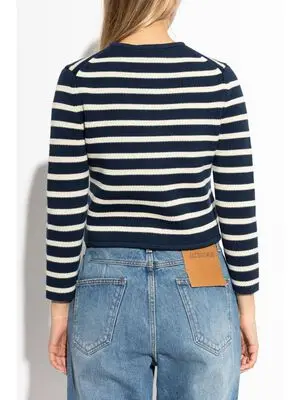 Theory Striped Knit Cardigan