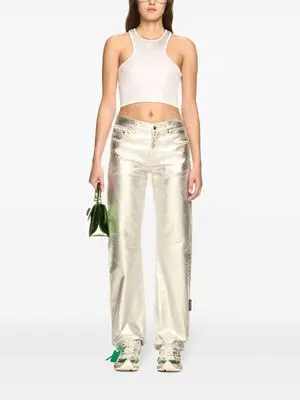 Off-White Susy Straight Leg Jeans - Silver