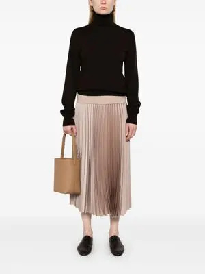 D.exterior Pleated Midi Skirt