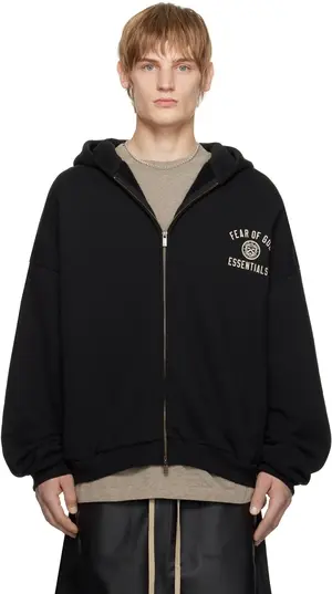 Fear Of God Heavy Fleece Fullzip Hoodie - Black | Editorialist