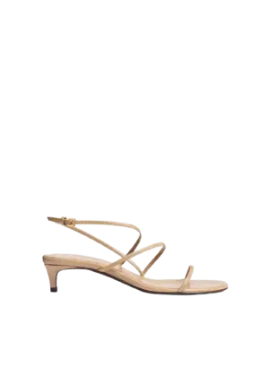 Khaite Loop Kitten Heel Sandals - Nude