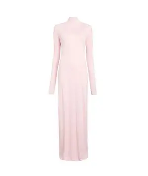 Khaite Norla Silk Cashmere Jersey Dress - Soft Pink