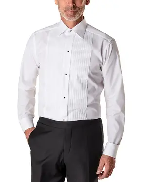 Eton Classic Fit Pleated Bib Formal Shirt - White