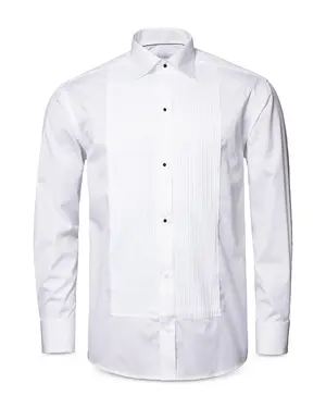 Eton Classic Fit Pleated Bib Formal Shirt - White