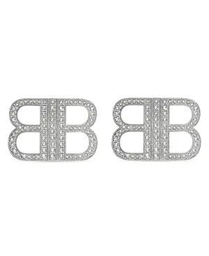 Balenciaga Bb 2.0 Earrings - Silver