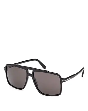 TOM FORD Pilot Sunglasses 56mm - Black/smoke