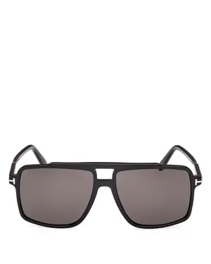 TOM FORD Pilot Sunglasses 56mm - Black/smoke