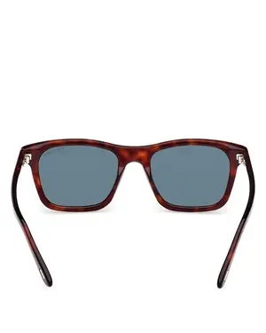 TOM FORD Square Sunglasses - Havana/blue