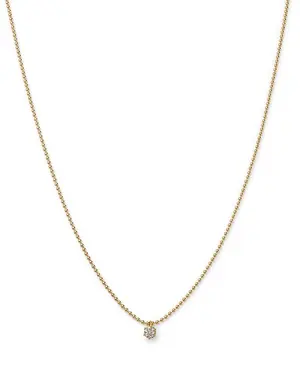 Zoe Chicco 14k Yellow Diamond Solitaire Necklace - Gold