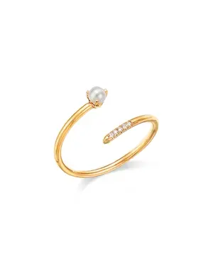 Zoe Chicco 14k Yellow Pearl And Diamond Ring - Gold