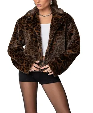 EDIKTED Leopard Print Jacket