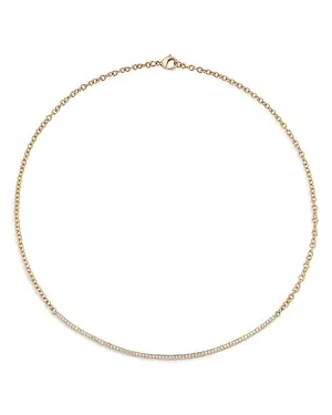 Walters Faith 18k Diamond Bar Necklace - Rose Gold