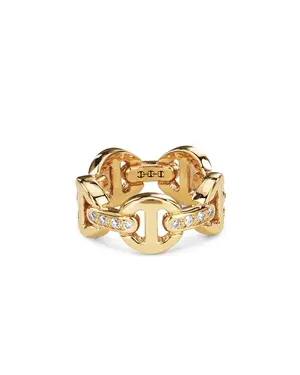 Hoorsenbuhs 18k Yellow Diamond Link Ring - Gold