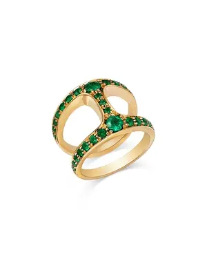 Hoorsenbuhs 18k Yellow Gold Emerald Ring - Green/gold