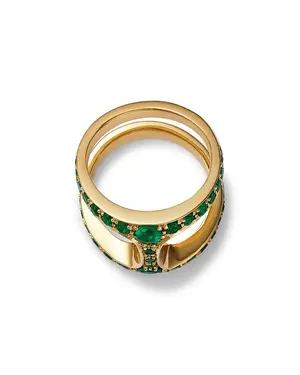 Hoorsenbuhs 18k Yellow Gold Emerald Ring