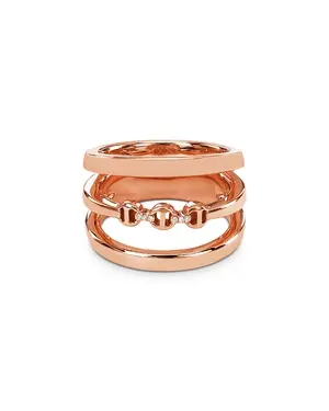 Hoorsenbuhs 18k Rose Gold Diamond Asset Ring - Pink