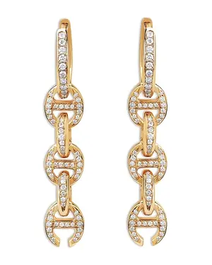 Hoorsenbuhs 18k Yellow Diamond Drip Hoop Earrings - Gold