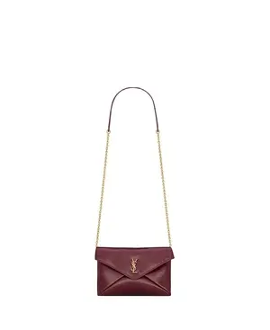 Saint Laurent Cassandre Chain Pouch - Dark Ruby