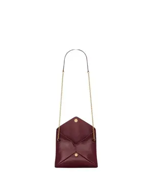Saint Laurent Cassandre Chain Pouch - Dark Ruby