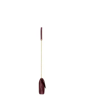 Saint Laurent Cassandre Chain Pouch - Dark Ruby