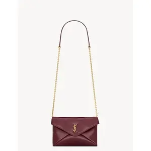 Saint Laurent Cassandre Chain Pouch - Dark Ruby