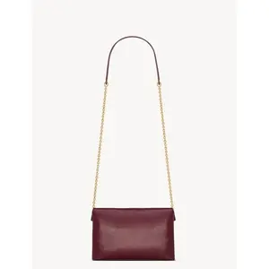 Saint Laurent Cassandre Chain Pouch - Dark Ruby