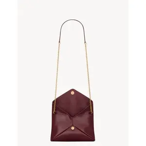 Saint Laurent Cassandre Chain Pouch - Dark Ruby