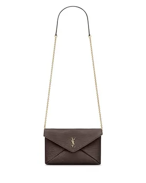 Saint Laurent Cassandre Chain Pouch - Santal