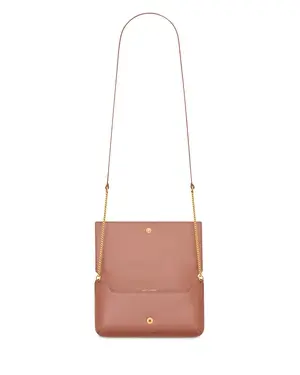 Saint Laurent Cassandre Crossbody Bag Phone Holder With Strap - Barely Pink Smooth Leather/gold