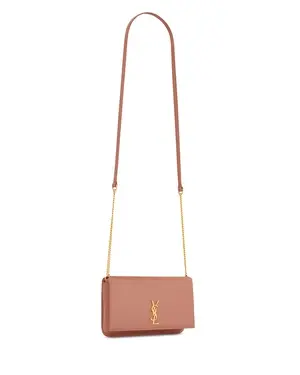 Saint Laurent Cassandre Crossbody Bag Phone Holder With Strap - Barely Pink Smooth Leather/gold
