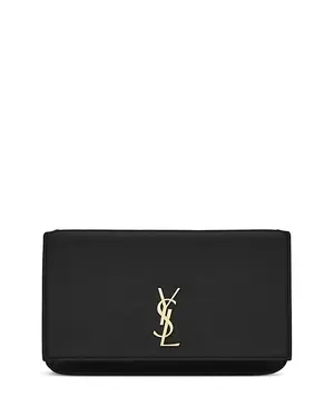 Saint Laurent Cassandre Crossbody Bag Phone Holder With Strap - Black