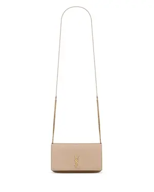 Saint Laurent Cassandre Crossbody Bag Phone Holder With Strap - Dark Beige