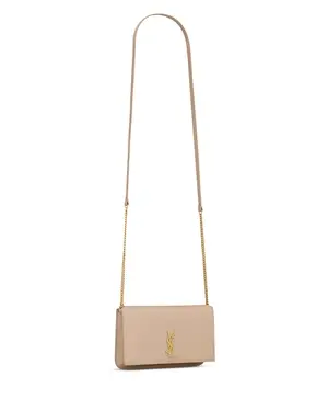 Saint Laurent Cassandre Crossbody Bag Phone Holder With Strap - Dark Beige