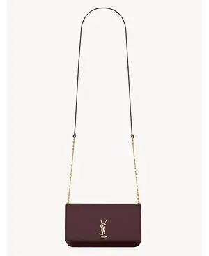 Saint Laurent Cassandre Crossbody Bag Phone Holder With Strap - Rouge Cabernet