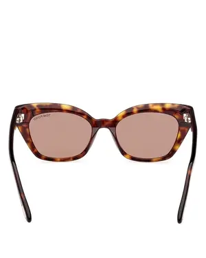 TOM FORD Cat Eye Sunglasses - Havana/brown