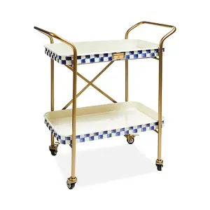 MACKENZIE-CHILDS Royal Check Two Tier Kitchen Cart - Multi