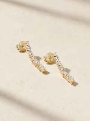 SUZANNE KALAN 18-karat Diamond Earrings - Gold