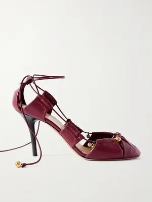 Chloé Luna Pleated Leather Pumps