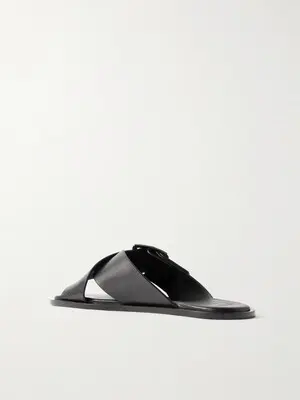 Loewe Petal Buckled Leather Slides