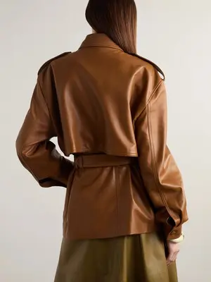 Saint Laurent Belted Leather Jacket